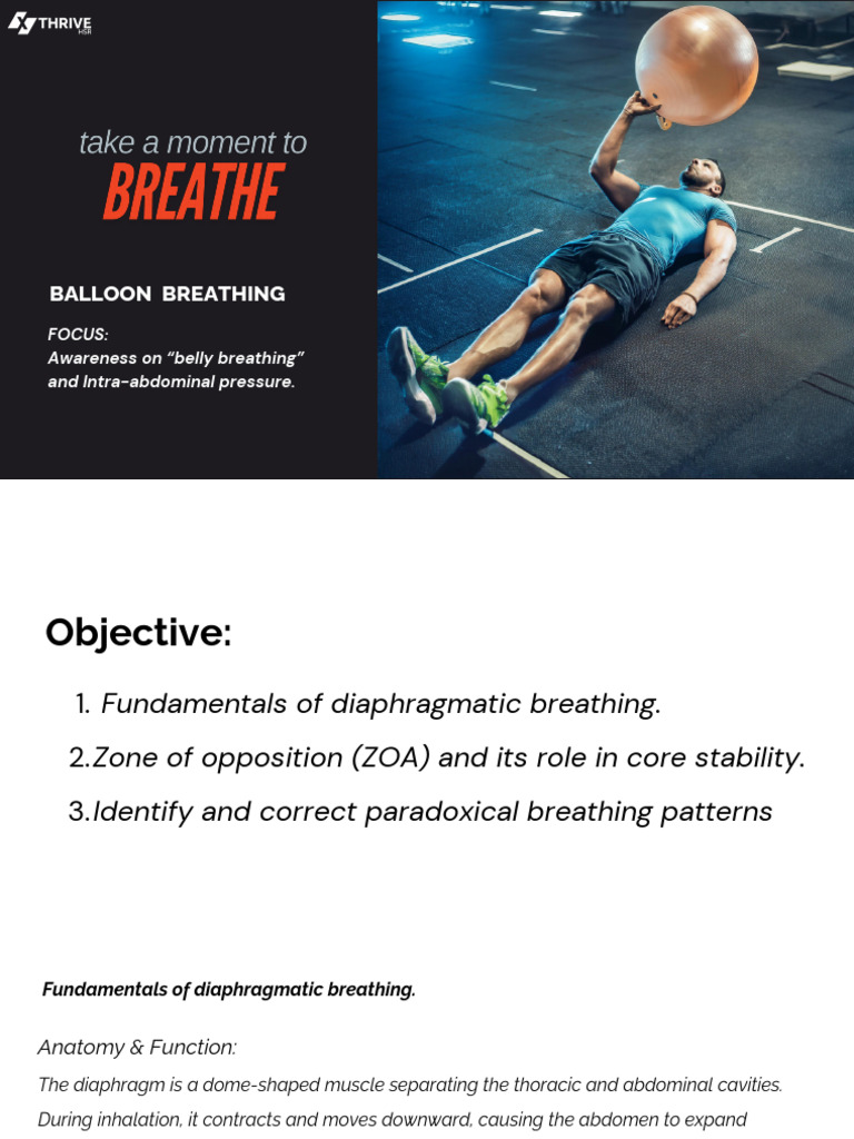 Diaphragmatic Breathing Techniques | PDF | Breathing | Abdomen