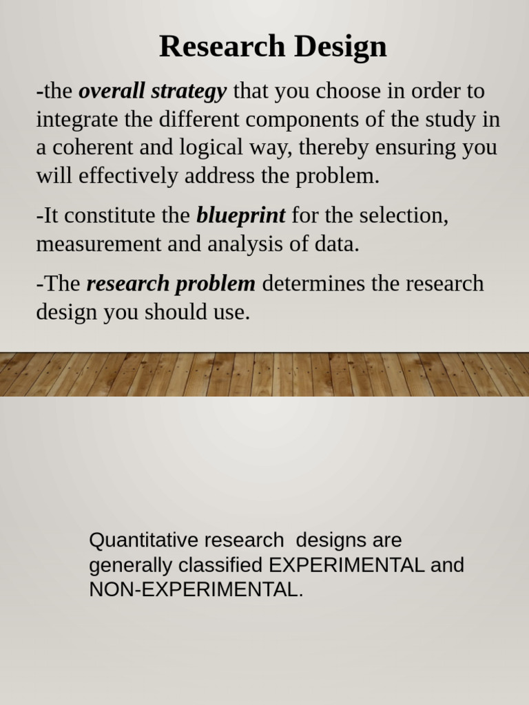 Kinds of Quantitative Research Design | PDF | Experiment | Dependent ...