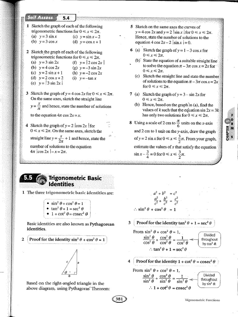 F5A.maths Chap6 Trigo Graph | PDF