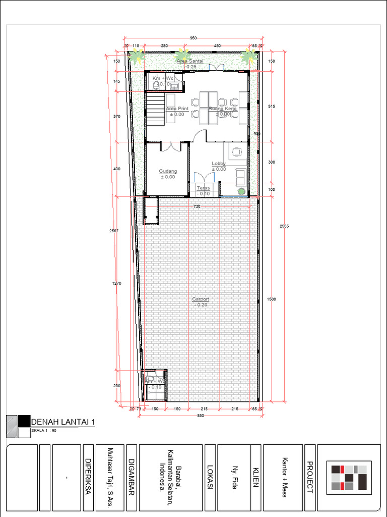 Denah WC Depan Kantor Fida | PDF