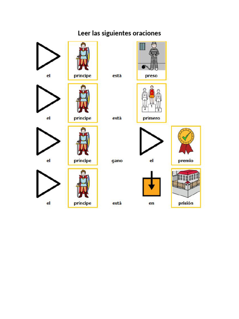 Leer Las Siguientes Oraciones PR | PDF