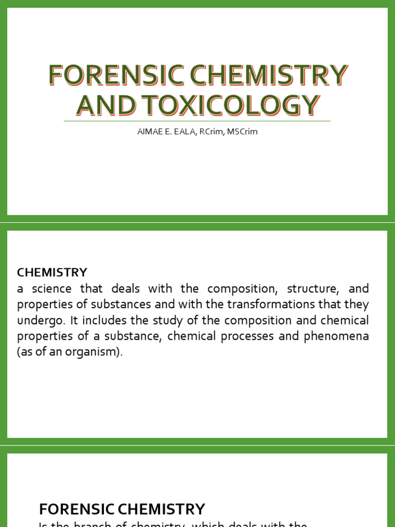 FORENSIC-CHEMISTRY-AND-TOXICOLOGY | PDF | Blood Type | Staining
