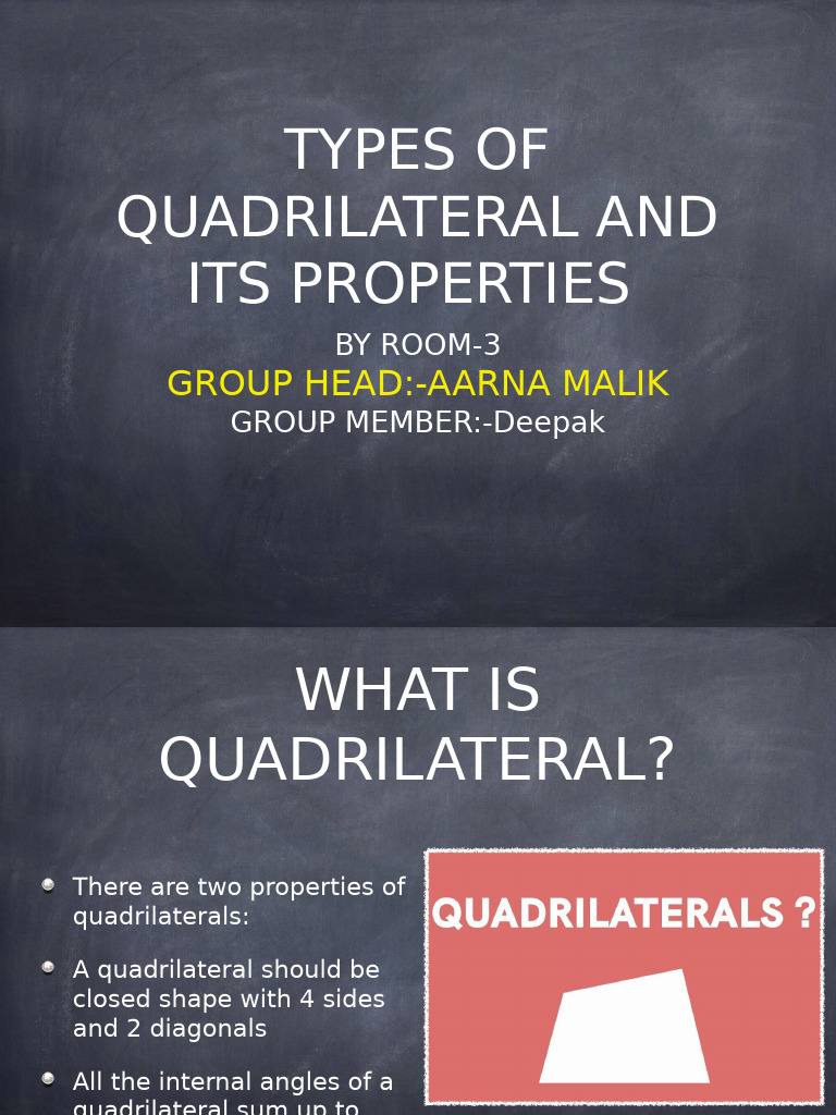 Types of Quadrilaterals by Group-3 | PDF