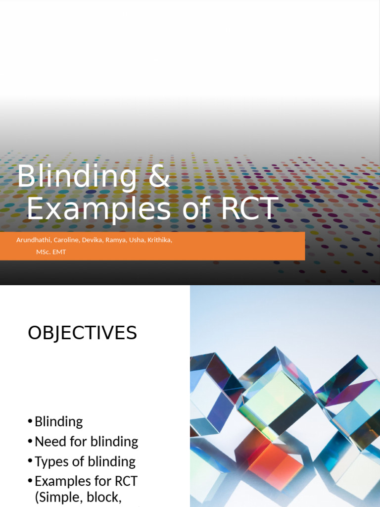 Blinding Methods in RCTs Explained | PDF | Randomized Controlled Trial ...