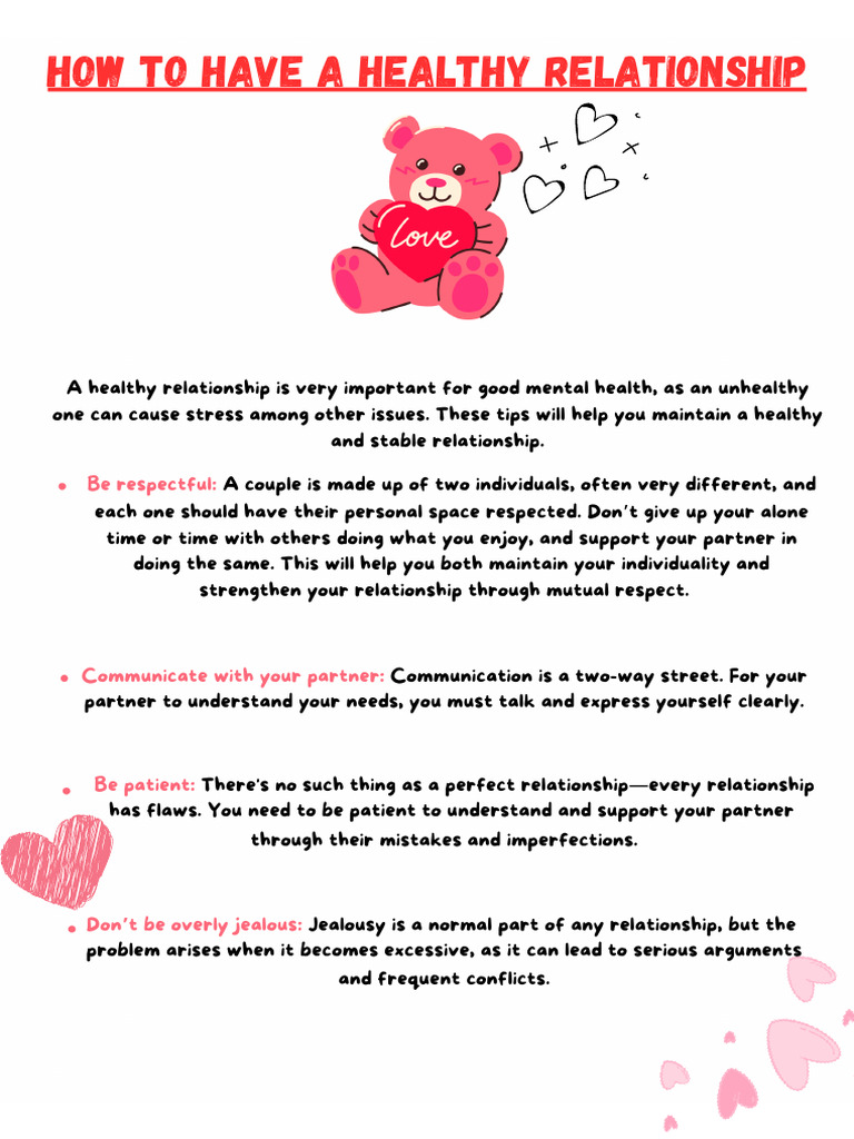 How To Have A Healthy Relationship PDF | PDF