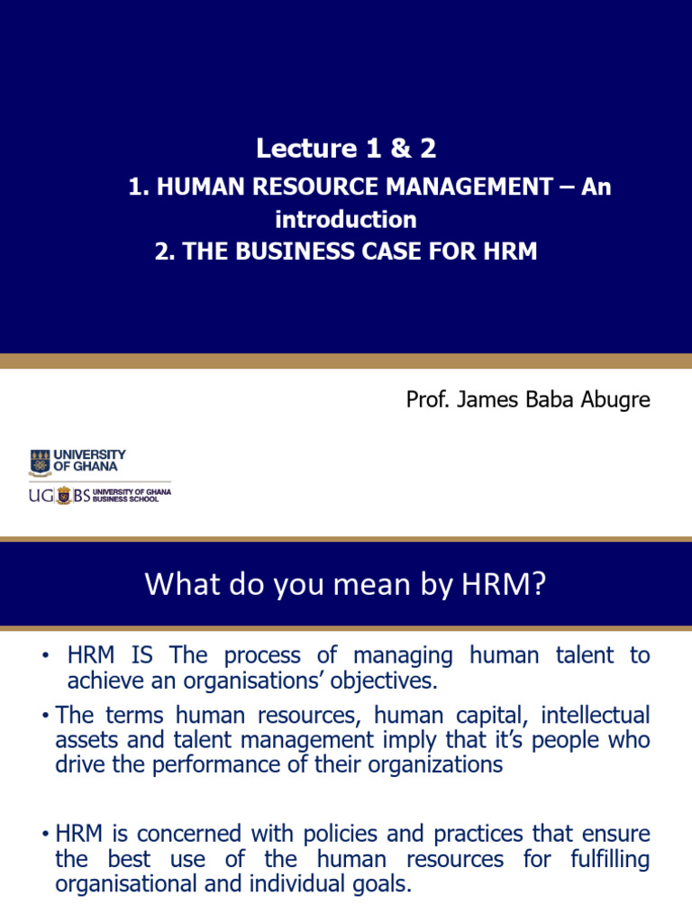 WMBA HRM Lecture 1 & 2 - Slide Notes - 250606 - 151954 | PDF | Human ...