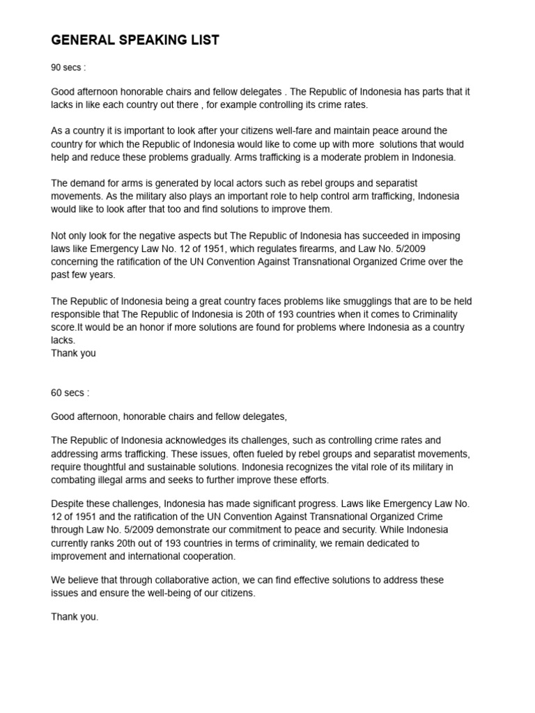 Speeches | PDF