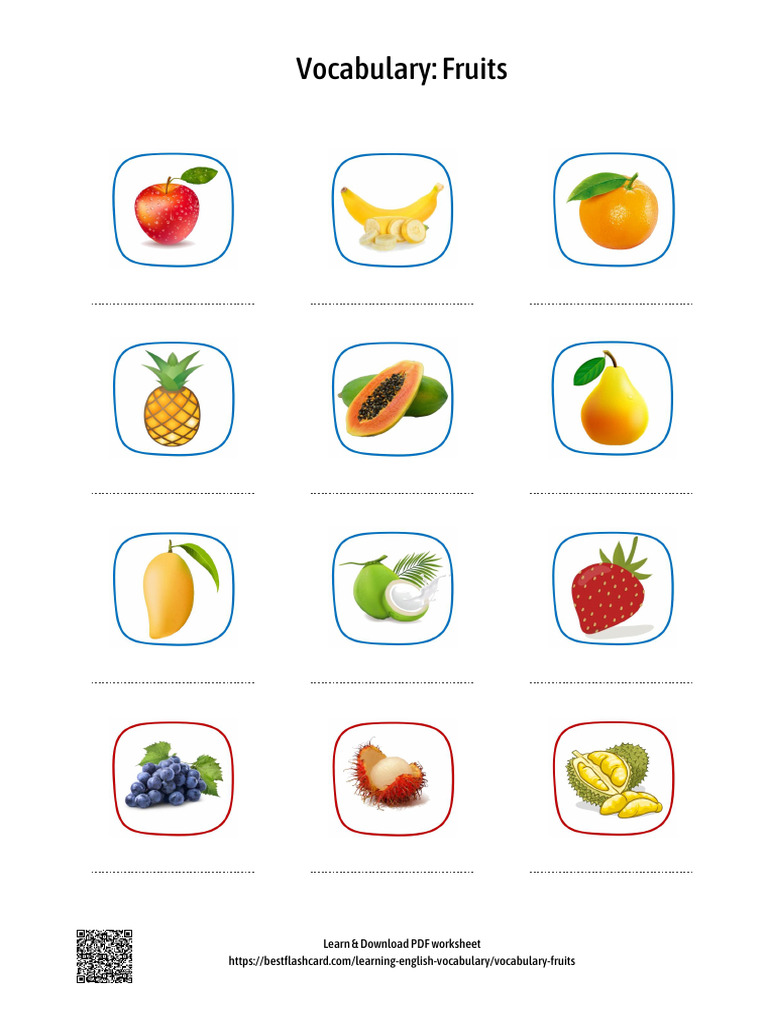 Essential Fruit Vocabulary Guide | PDF