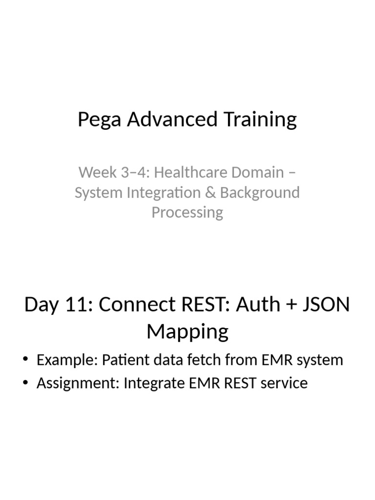 Pega Session Week3 4 Integration Background | PDF
