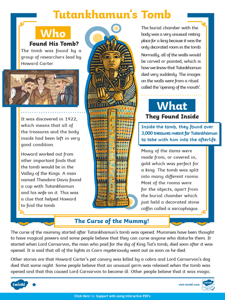 T TP 2660821 Interactive PDF Lks2 Tutankhamun Differentiated Reading ...