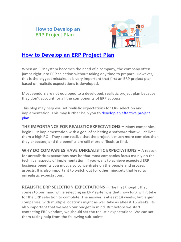 ERP Project Plan Development Guide | PDF | Enterprise Resource Planning ...