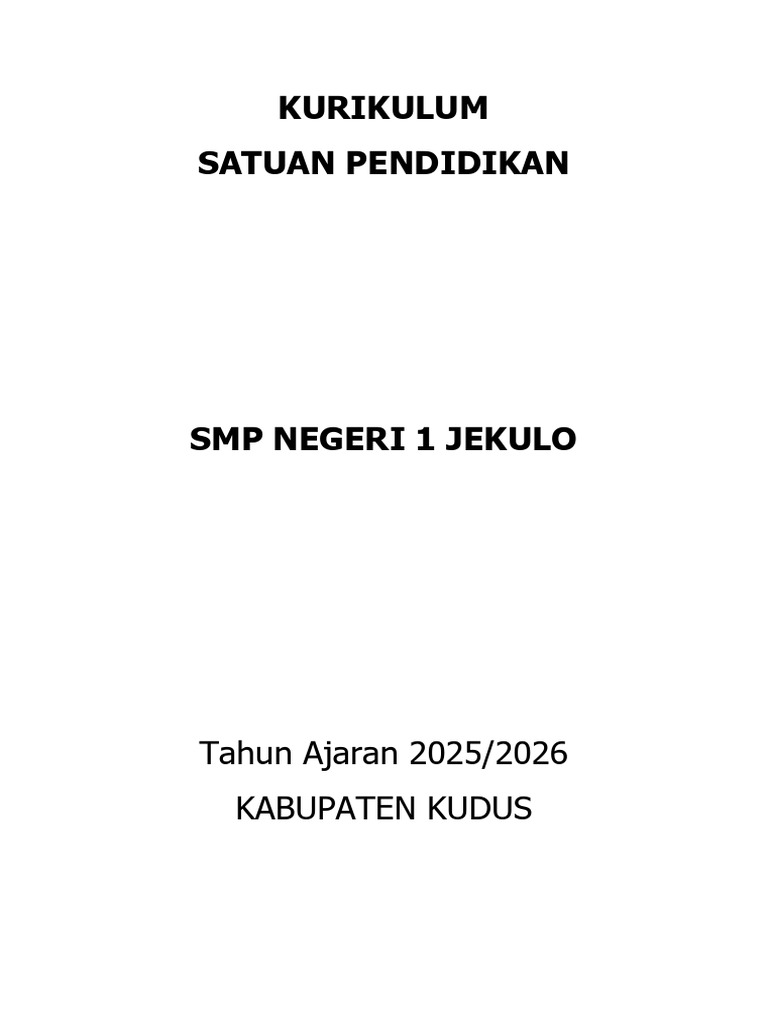 Contoh KSP SMK 2025 di Kudus | PDF