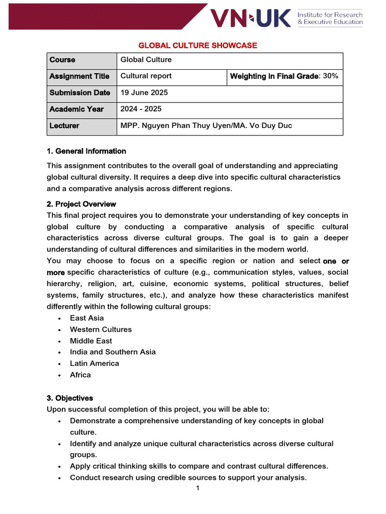 Global Culture - Cultural Report Brief 13.3 | PDF | Thought | Human ...