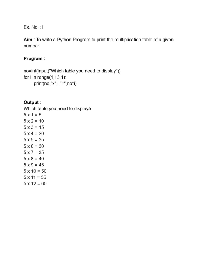 Python Programs for Basic Math Operations | PDF