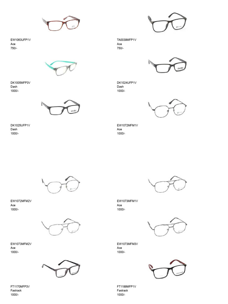 Titan Fastrack Frames Catalogue 2024 01 | PDF