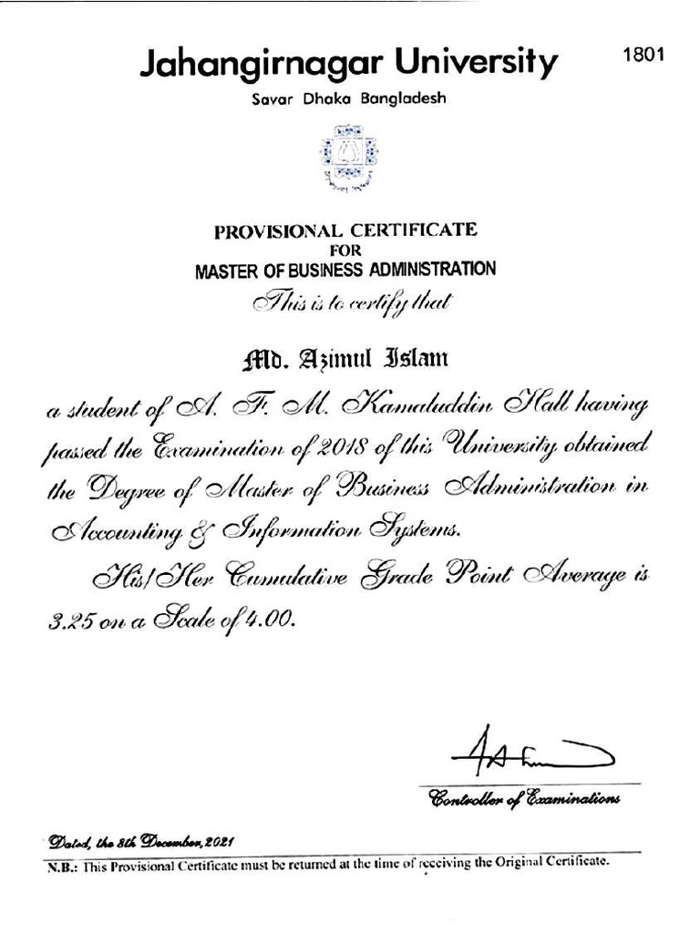 Mba Certificates | PDF