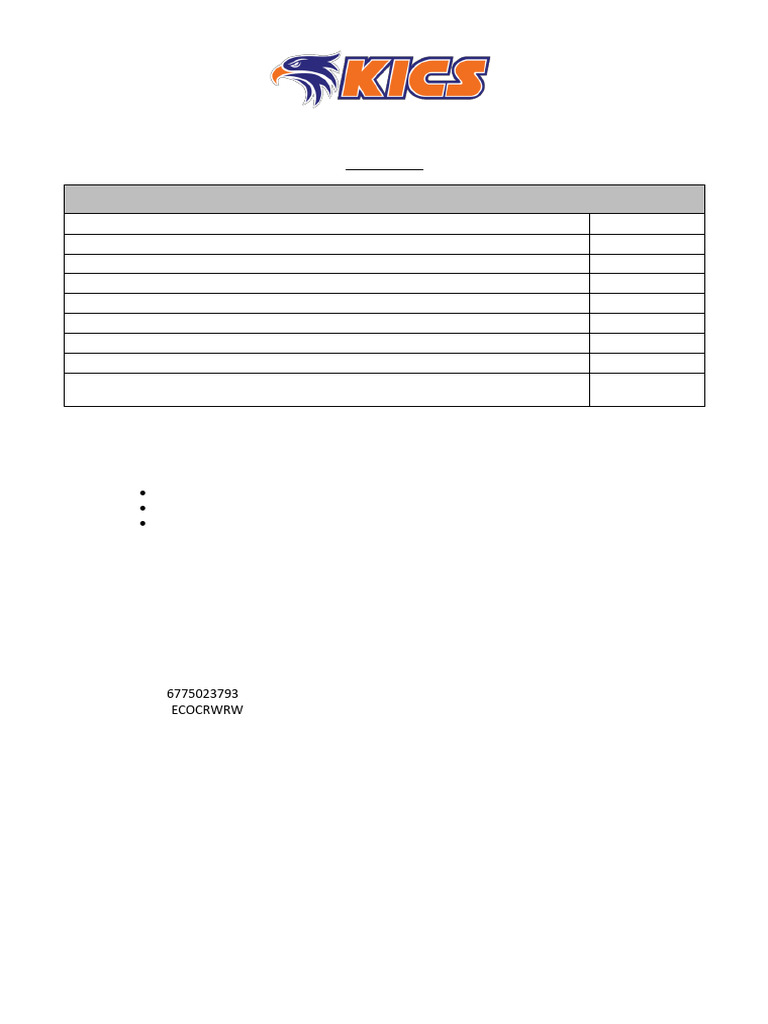 2024 25 KICS Tuition Structure 1 | PDF