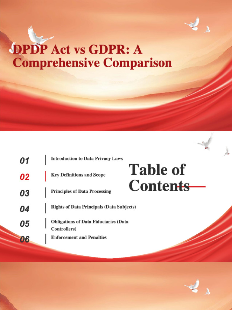 DPDP Act Vs GDPR - A Comprehensive Comparison - AI PPT Maker | PDF