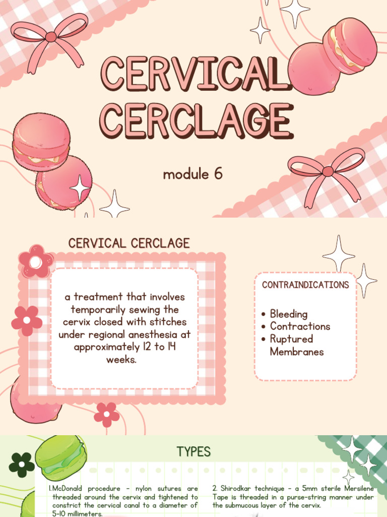 Cervical Cerclage m6 MCN Rle | PDF | Uterus | Childbirth