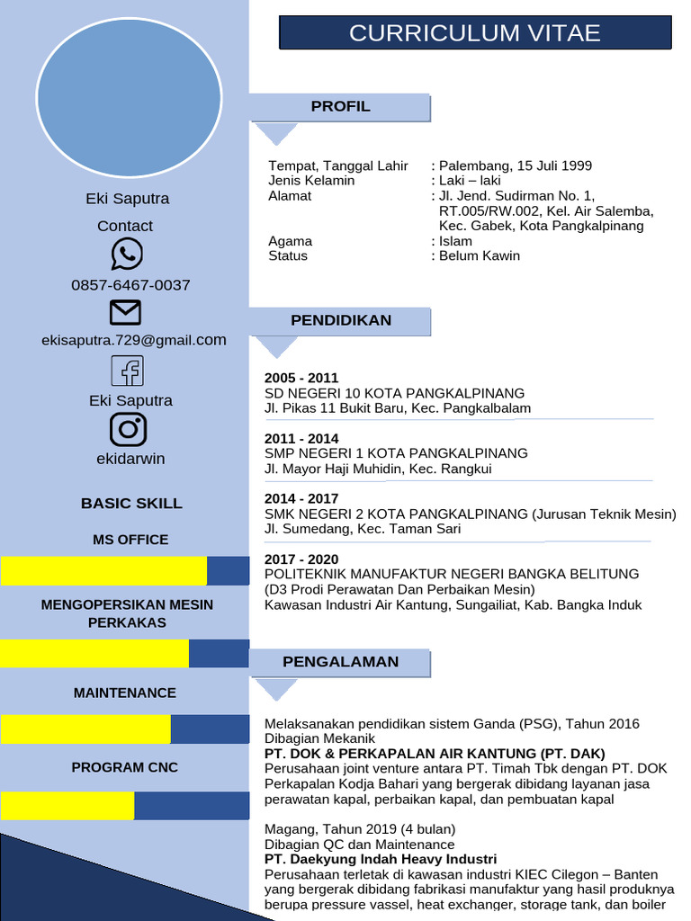 CV Eki Saputra: Teknik Mesin dan CNC | PDF