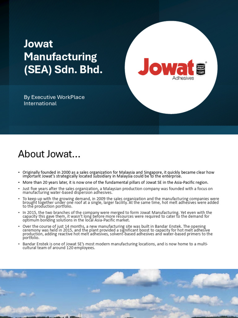 Jowat Manufacturing's Growth in Malaysia | PDF