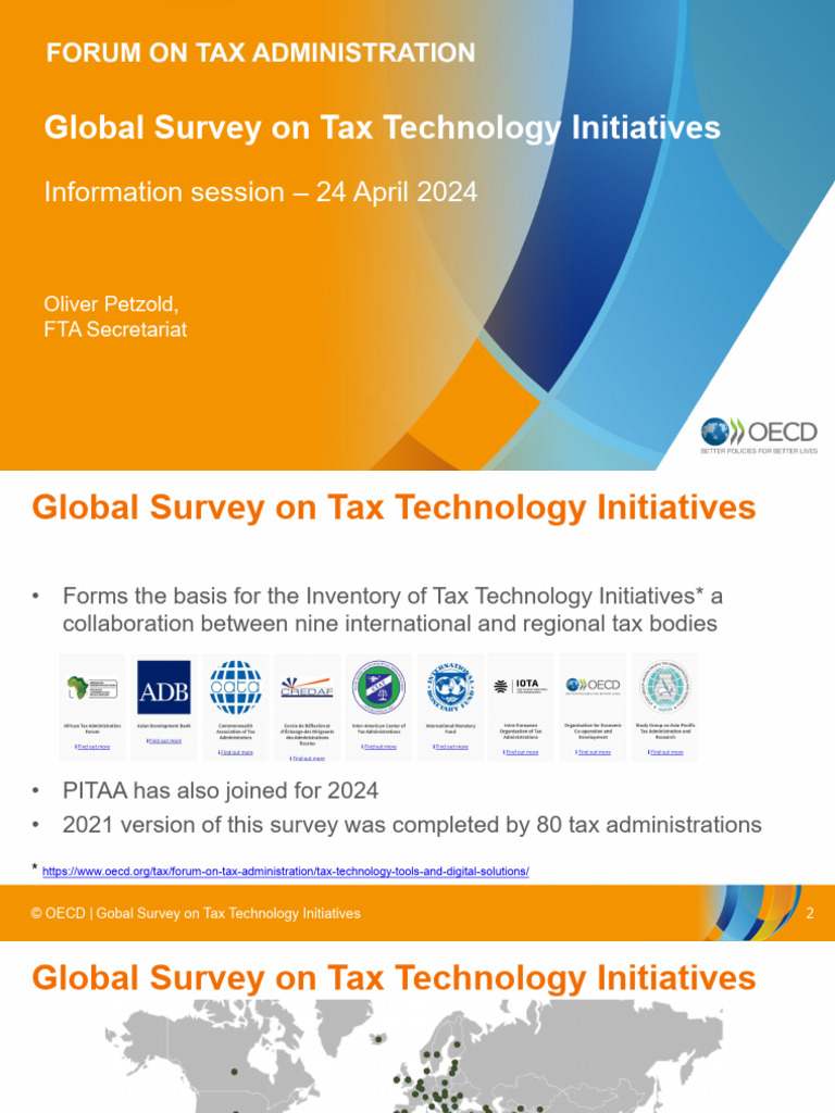 Global Survey On Tax Technoloy Initiatives - Information Session | PDF