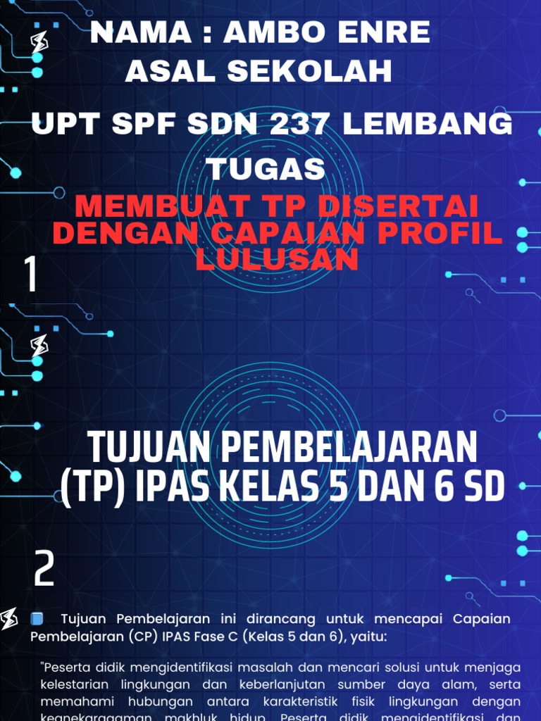 TP IPAS Kelas 5-6 dan Capaian Lulusan | PDF