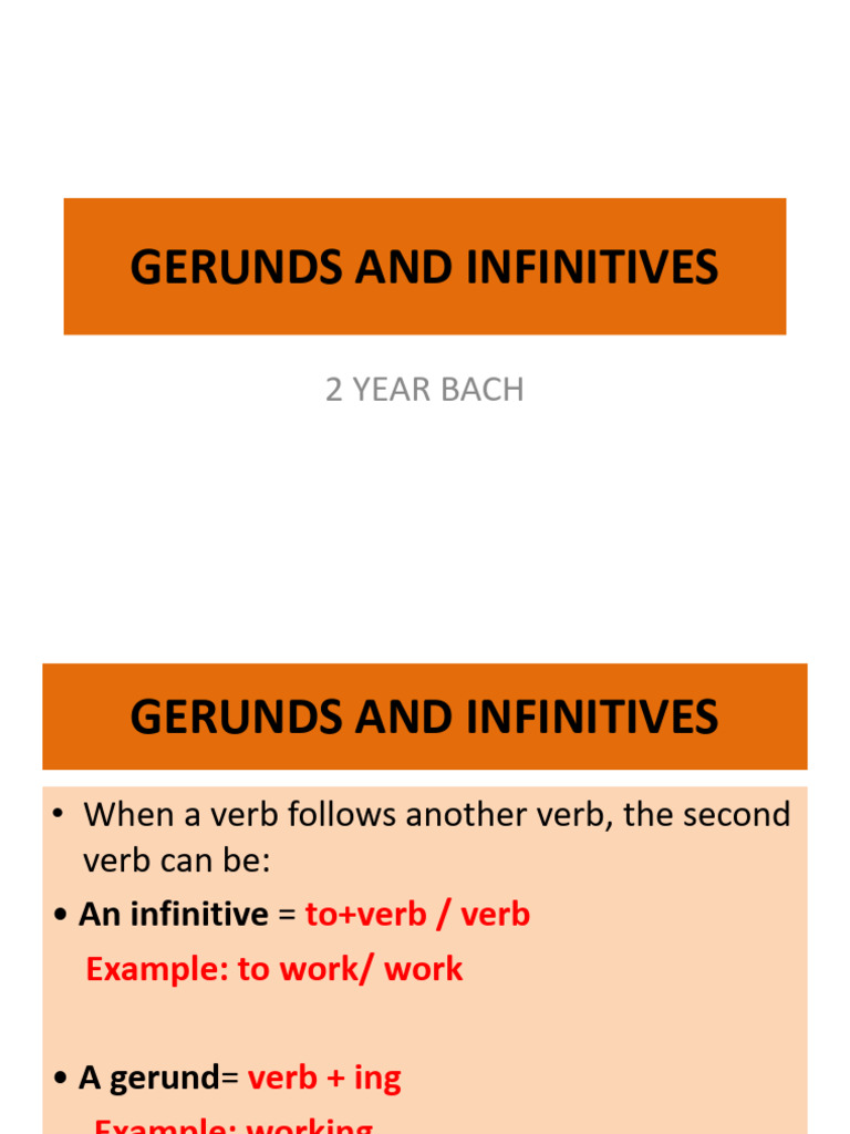 Gerunds and Infinitives | PDF | Verb | Linguistics