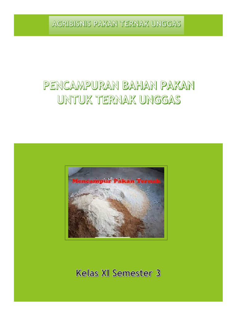 Materi Ajar 3-Pencampuran Bahan Pakan | PDF