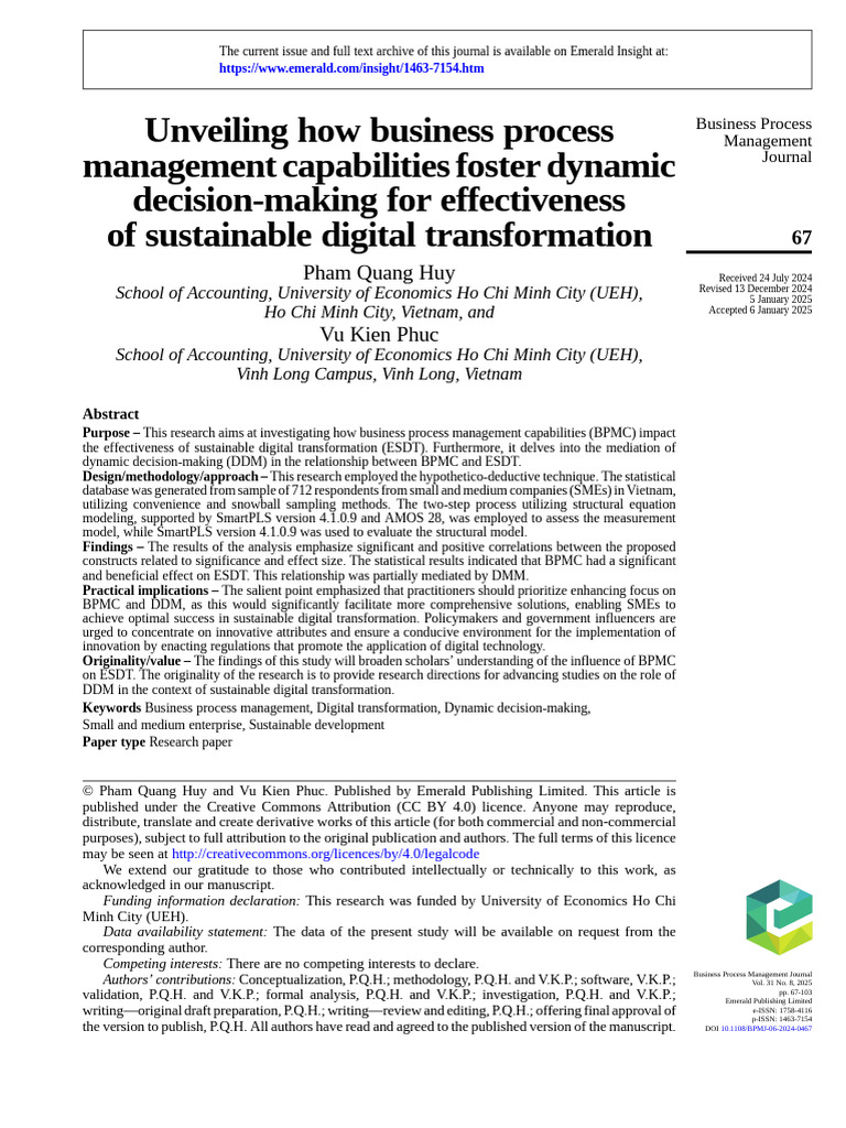 Unveiling How Business Process | PDF | Business Process Management | Sustainability
