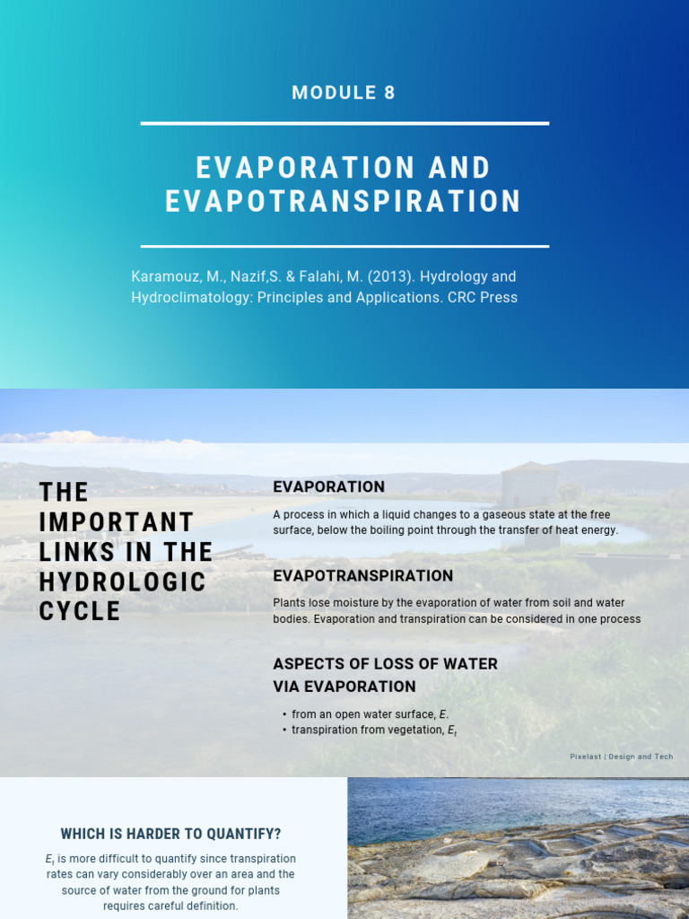 Module 8 Evaporation and Evapotranspiration | PDF