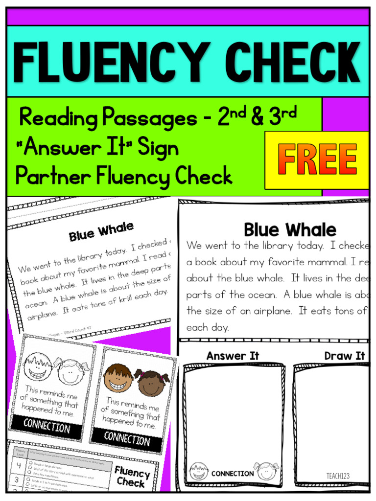 3rd Grade Fluency Check Activities | PDF | Phonics | Reading Comprehension