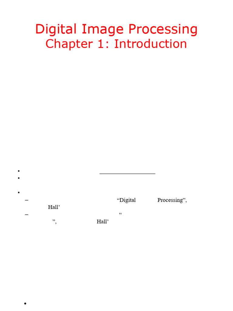 Digital Image Processing - Chapter 1 | PDF | Medical Imaging | Image