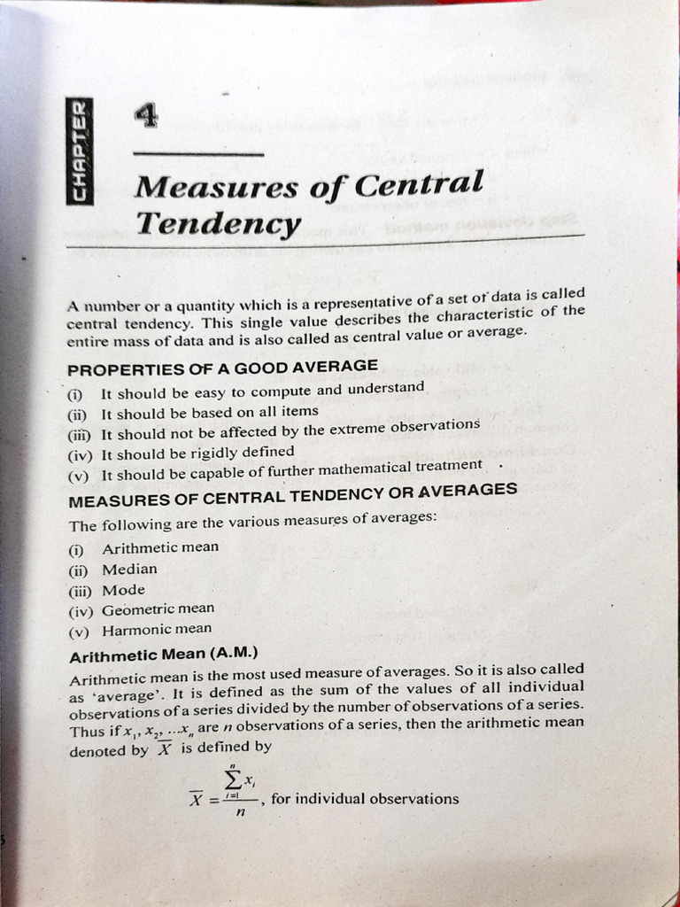 Measures of central tendency | PDF