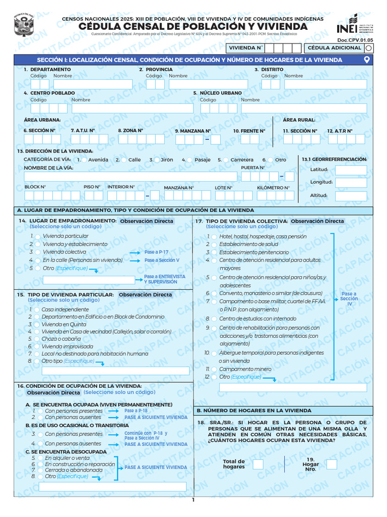 Censo 2025: las preguntas que responderás | PDF | Edificio sustentable | Albañilería