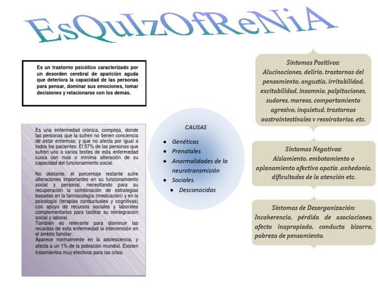 Mapa Conceptual Esquizofrenia | PDF