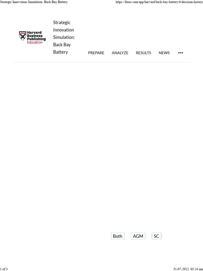 Strategic Innovation Simulation - Back Bay Battery | PDF | Rechargeable ...