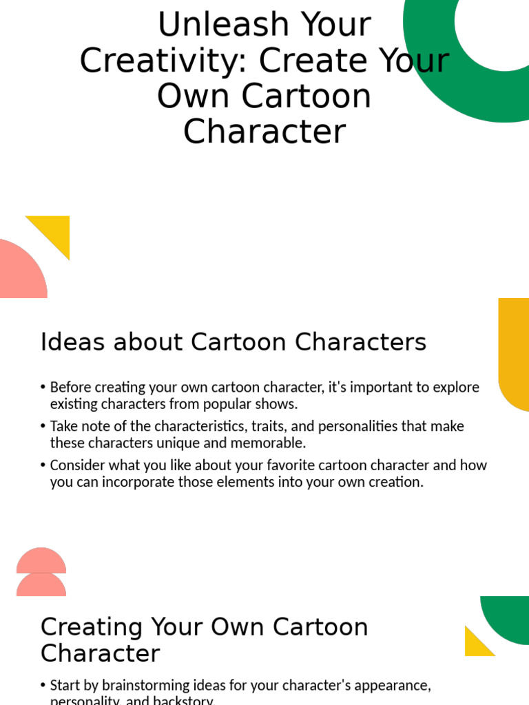 Create Your Own Cartoon Character and To Entertain, Express Opinions ...