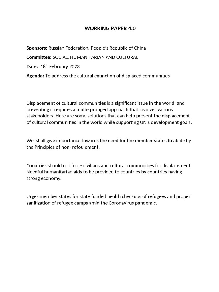 Preventing Cultural Displacement Solutions | PDF