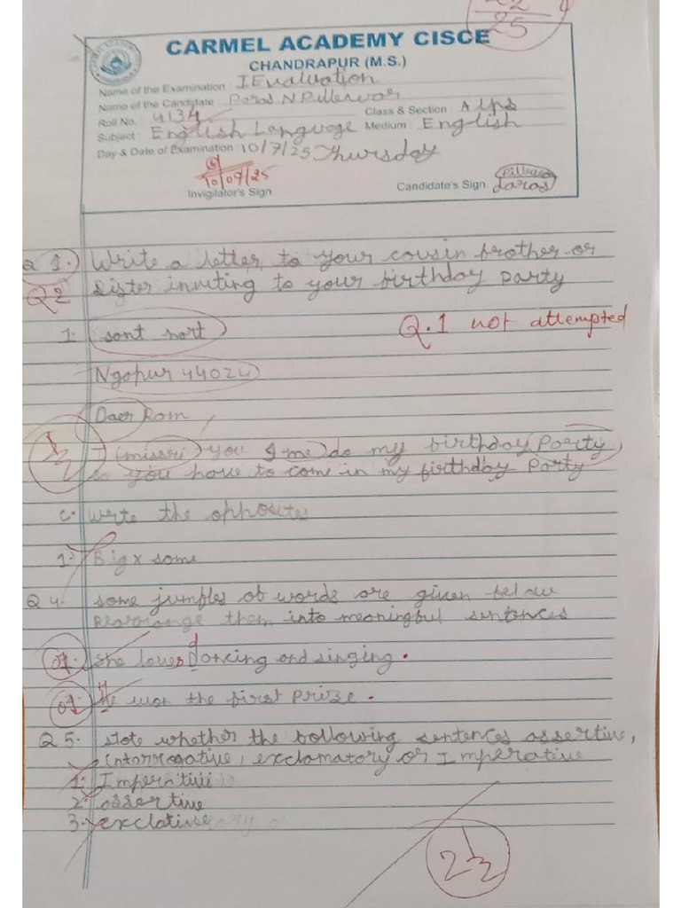Papers For Class 9th | PDF