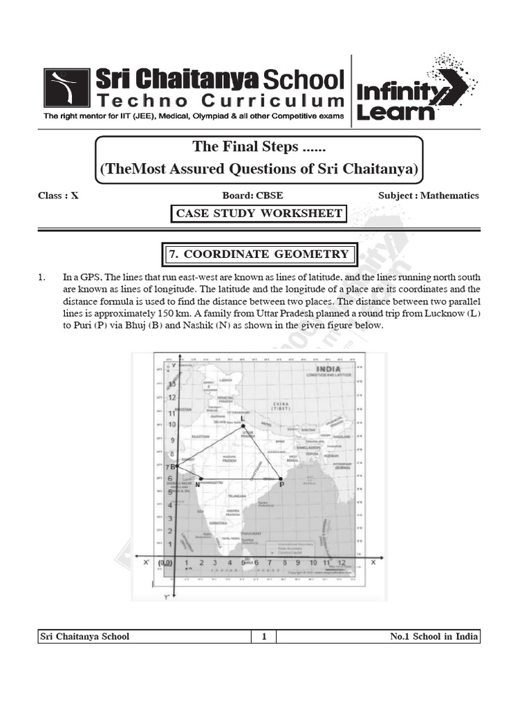 Coordinate Geometry Case Study | PDF | Elementary Geometry | Geometry