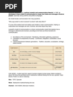 Lasswell's Communication Model Explained | PDF