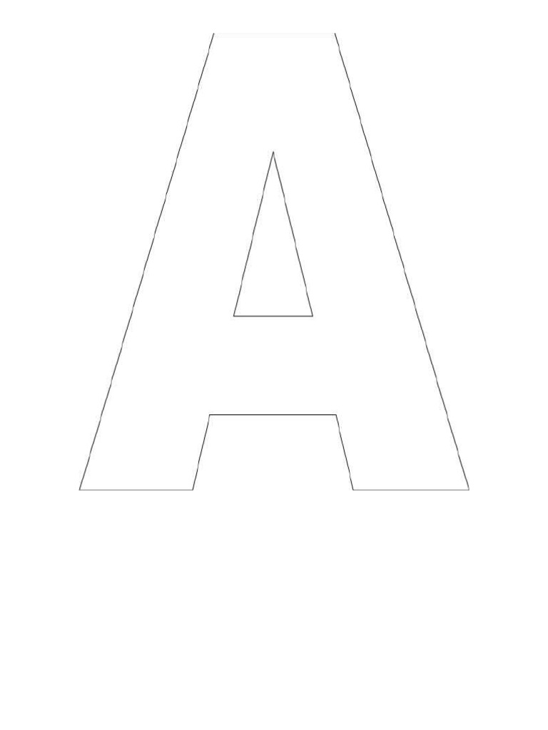 template huruf balok A sampai Z | PDF