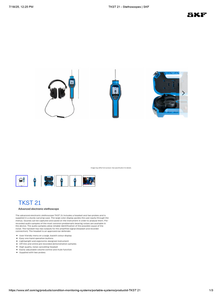 SKF TKST 21 Advanced Stethoscope | PDF | Headphones | Copyright