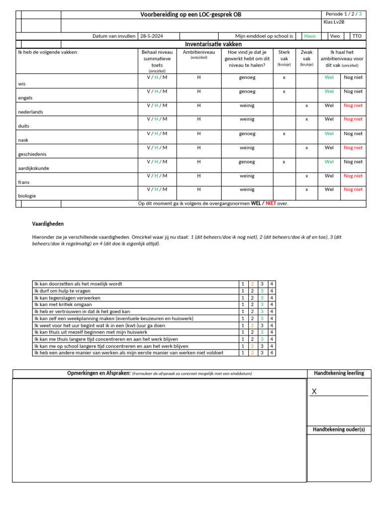 LOC Formulier | PDF