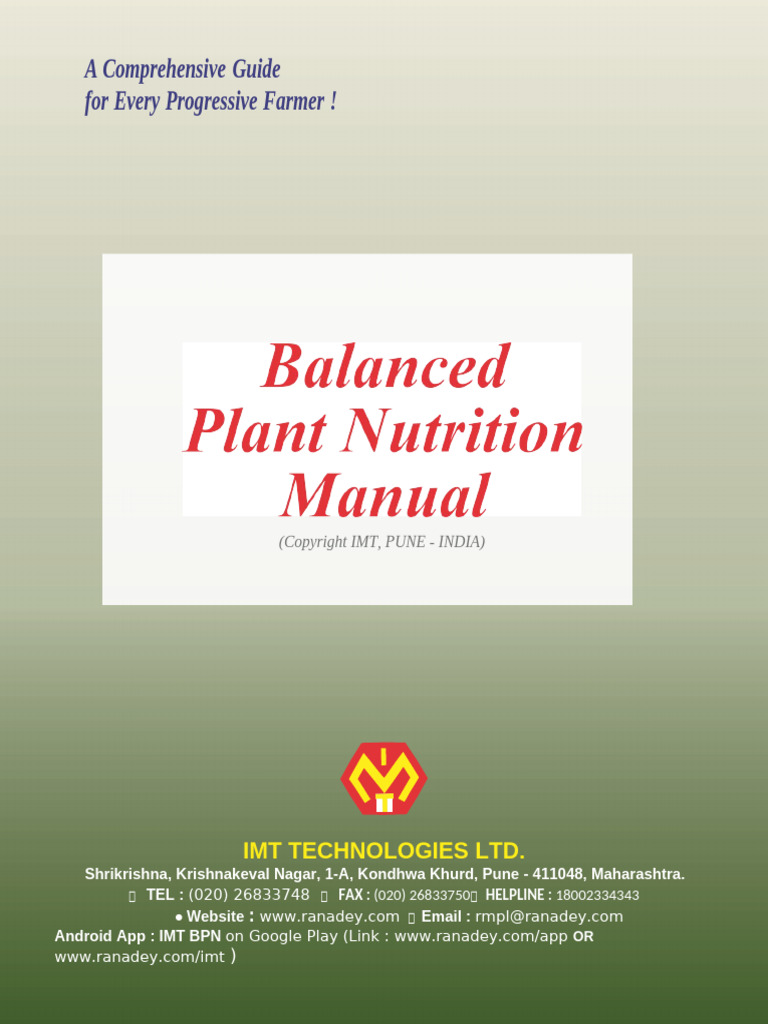 Balanced Plant Nutrition Guide | PDF | Soil | Plant Nutrition