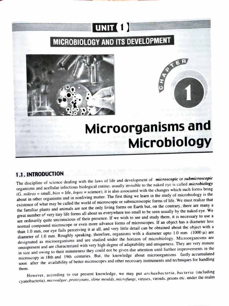 Microbiology Unit 1 | PDF | Microorganism | Microbiology