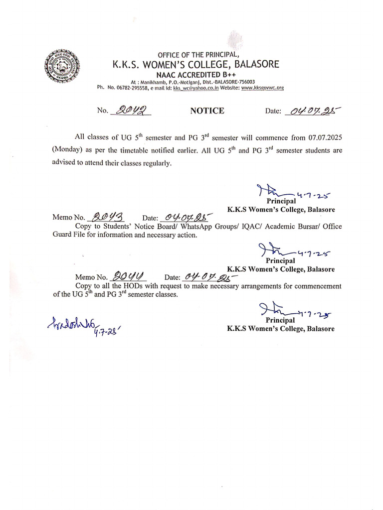 UG 5th Sem and PG 3RD Sem Class | PDF
