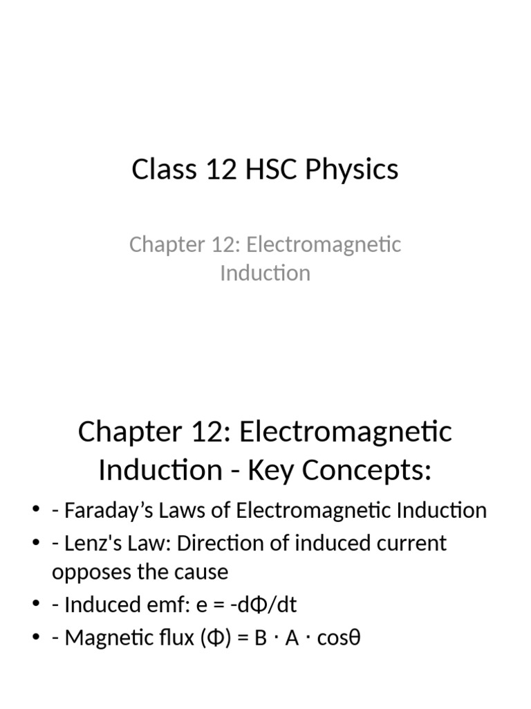 Class 12 Electromagnetic Induction Notes | PDF