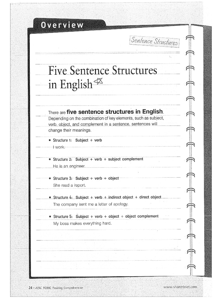 Sentence Structure | PDF
